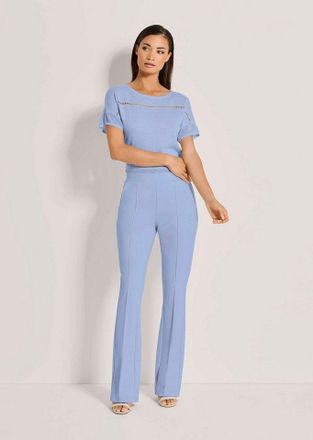 Madeleine Schlupfhose Schlupfhose mit ausgestelltem Bein Gestreiftes Design mit eleganter Linienf&uuml;hrung