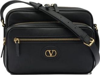 Valentino Garavani Hobo Bags - Rectangular Crossbody Bag In Calf Leather - Gr. unisize - in Schwarz - f&uuml;r Damen