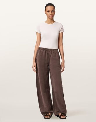AllSaints Jett - Schlupfhose in Pflaumenbraun