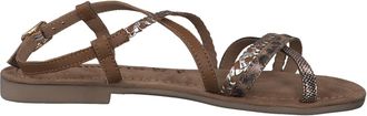 Tamaris Damen Sandaletten, Frauen Sandalen,Sommerschuhe,Freizeitschuhe,offene Schuhe,Strandschuhe,Riemchensandalen,elegant,Cognac Comb,38 EU