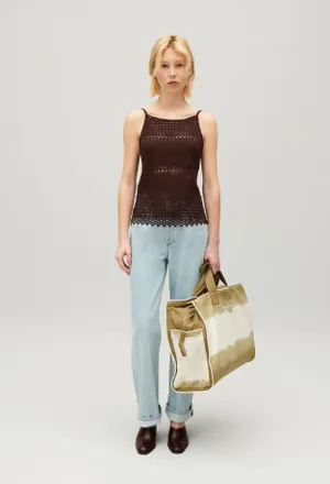 Claudie Pierlot Top crochet marron