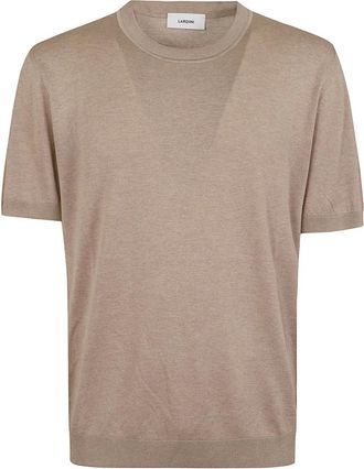 Lardini Homme, Tops, Brun, Taille: L Silk T-shirt