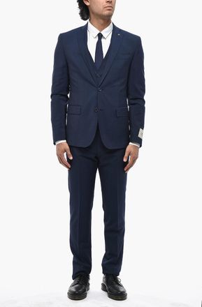Corneliani CC COLLECTION Dreiteiliger Anzug aus Mohair-Mix Corneliani
