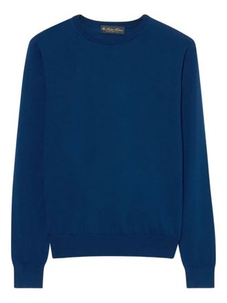 Brooks Brothers pull &agrave; col rond - Bleu