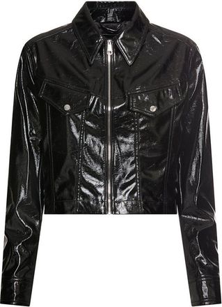 HUGO BOSS Kurzjacke Jasita Premium Damenmode in Lederoptik