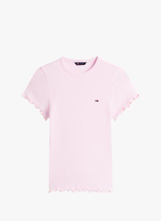 Tommy Hilfiger T-shirt droit en coton m&eacute;lang&eacute;