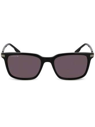 Lacoste Sonnenbrille mit eckigem Gestell - Schwarz