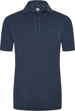 C.P. Company Garment Dyed gef&auml;rbtes Poloshirt mit Logo-Stickerei in