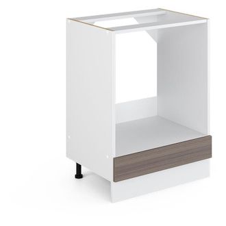 Vicco Unterschrank R-Line, Grau, 60 cm mit Gro&szlig;nische, ohne Arbeitsplatte