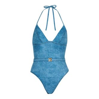 Balmain Maillot de bain une pi&egrave;ce en jean - Femme - Maillots de bain - Bleu - Taille: 34 FR