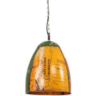 vidaXL Lampe suspendue industrielle 25 w Multicolore Ronde 32 cm E27 Vidaxl