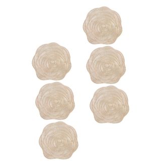 BESPORTBLE 6 St&uuml;ck Rutschfestes PVC Tischset mit Rosen Motiv Hohles Design 38cm Tischmatten f&uuml;r Valentinstag Party Restaurant