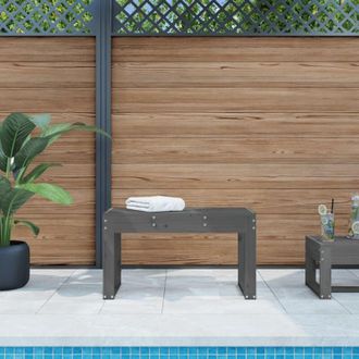vidaXL Gartenbank Grau 80x38x45 cm Massivholz Kiefer Vidaxl