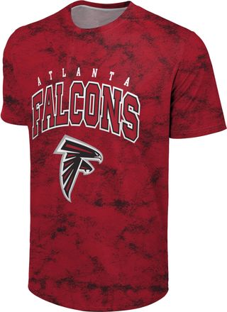 Foco NFL Herren-T-Shirt, offizielles Lizenzprodukt, gro&szlig;es Logo, Wordmark, Camouflage, Game-Day, Team-Farbe, Rundhalsausschnitt, Atlanta Falcons - Rot, XL