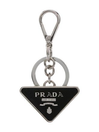 Prada porte-clés à logo - Noir