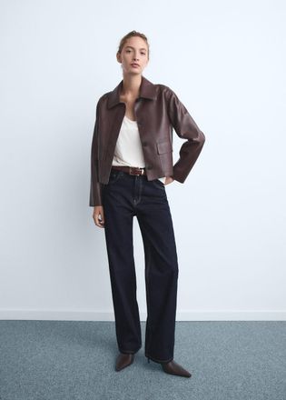 Mango Jean Miami droit taille normale bleu - Femme - 32 - MANGO