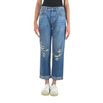 Roy Rogers Cropped Jeans - - Jeans - Damen - Blau - W30