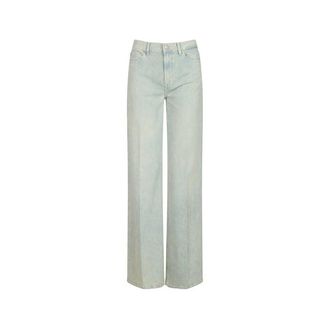 7 For All Mankind Jean Lotta &agrave; rayures en coton m&eacute;lang&eacute;