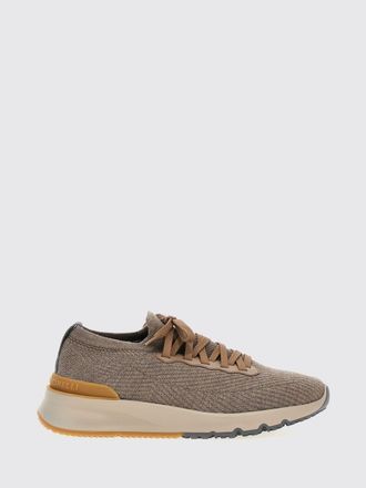 Brunello Cucinelli Baskets basses en maille de coton avec languette