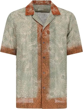 Dries Van Noten Homme, Chemises, Vert, Taille: L Chemise brodée dans un style moderne