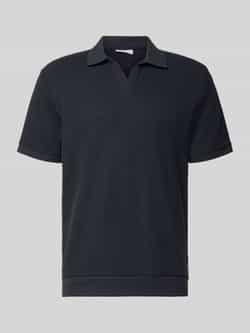 Lindbergh Comfort Fit Poloshirt mit V-Ausschnitt