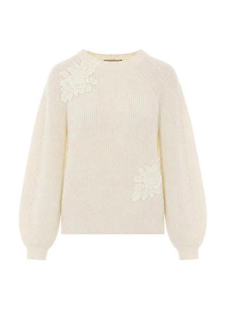 Twinset Pull Col Rond - Blanc