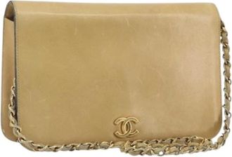 Chanel Sac bandouli&egrave;re vintage doccasion - Femme - Pre-owned - Beige - Taille: ONE Size