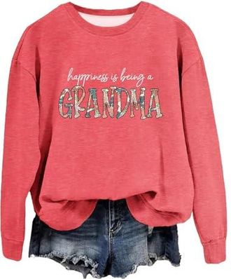 Generic Sweatshirts pour femmes UK sweatshirts pour femme imprim&eacute; graphique haut surdimensionn&eacute; col rond manches longues automne hiver d&eacute;contract&eacute; confortable