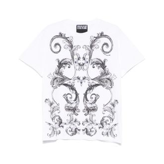 Versace Jeans Couture T-Shirt mit Rundhalsausschnitt - - Tops - Herren - Wei&szlig; - 2XL