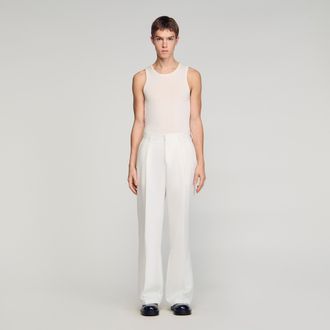 Sandro Pantalon de costume en lin