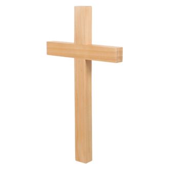 Valiclud Holzwandkreuz 33cm Christliches Wandbehang aus Massivem Holz Religiöse Kreuzskulptur für Wohnzimmer und Gebetsraum Langlebige Wanddekoration mit Natür