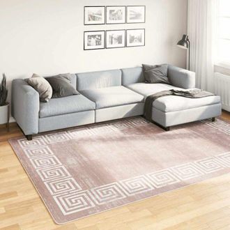 vidaXL Teppich Waschbar Beige 190x300 cm Rutschfest Vidaxl