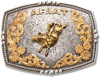 Ariat Bullrider Buckle Belt in Silver, Size OS, by Ariat