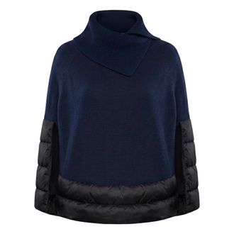 Moorer Alondra Poncho - - Jackets - Damen - Blau - XS