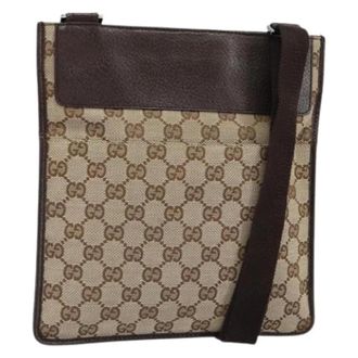 Gucci Pre-owned Vintage Canvas Cross Body Bag - - Pre-owned - Damen - Beige - ONE SIZE