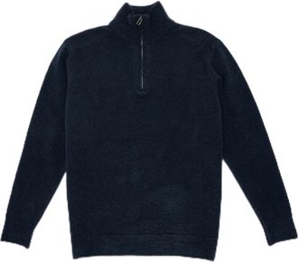 Mavi Herren Half Zip Sweater Pullover, Total Eclipse, XXL