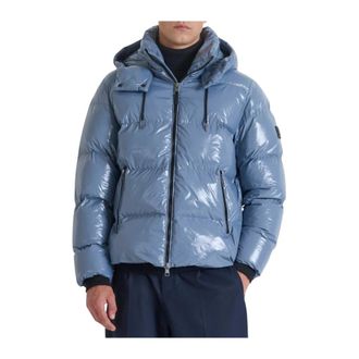 Antony Morato Gl&auml;nzende Daunenjacke mit entspannter Passform - - Jackets - Herren - Blau - L