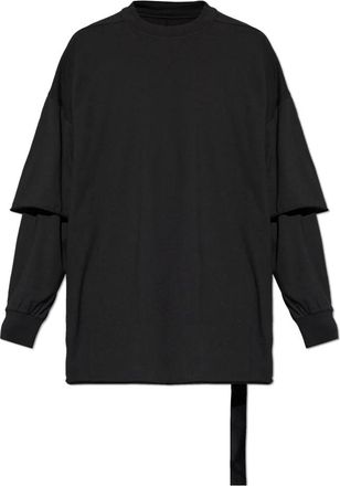 Rick Owens Homme, Tops, Noir, Taille: ONE Size T-shirt &agrave; Manches Longues