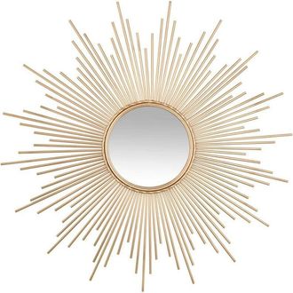 Atmosphera Miroir Soleil métal doré D99cm - Atmosphera créateur dintérieur
