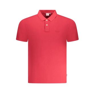 Pepe Jeans London Rotes Baumwoll Herren Polo Shirt - - Tops - Herren - Rot - XL