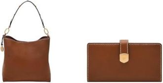 Fossil Femme Jessie Sac en cuir marron et portefeuille Lennox, Coffret