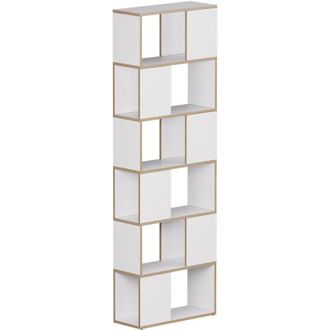 Vicco Raumteiler Eneos, Weiß/Eiche, 60 x 186 cm, Vicco