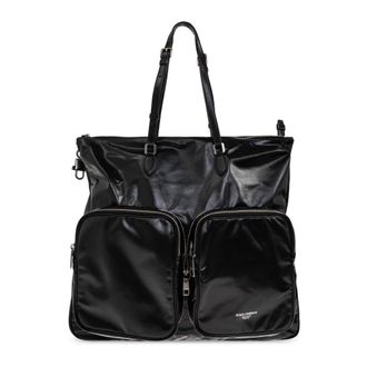 Dolce & Gabbana Leather Shopper Bag - - Bags - Herren - Schwarzk - ONE SIZE