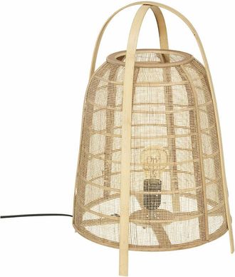 Atmosphera Nachttischlampe carmen, Laterne-Form, Bambus, h. 49 cm