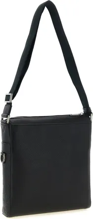 Ferragamo Monogram Embossed Crossbody Bag - Black