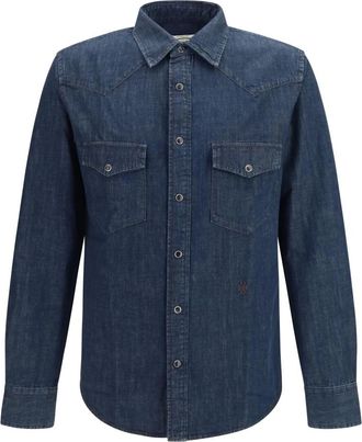 Jacob Cohen Chemise Western Coton-Denim R2 - Homme - Chemises - Bleu - Taille: L