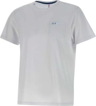 Sun 68 Homme, Tops, Blanc, Taille: 2XL Pocket Basic T-Shirt