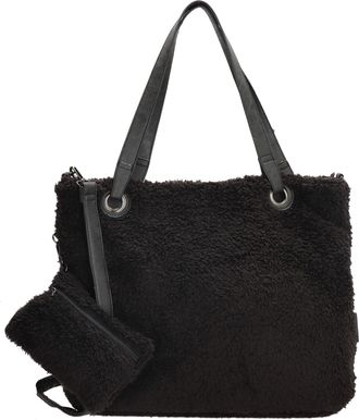 Enrico Benetti Damen Teddy Tasche, Zwart