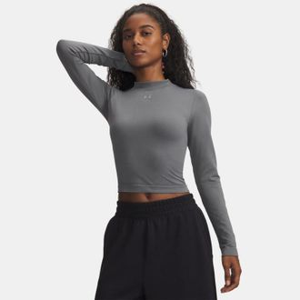Under Armour Vanish Seamless Langarm-Oberteil f&uuml;r Damen Clay Gr&uuml;n / Titanium / Titanium XL