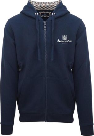 Aquascutum Active Hoodie mit durchgehendem Rei&szlig;verschluss f&uuml;r Herren (Marine)